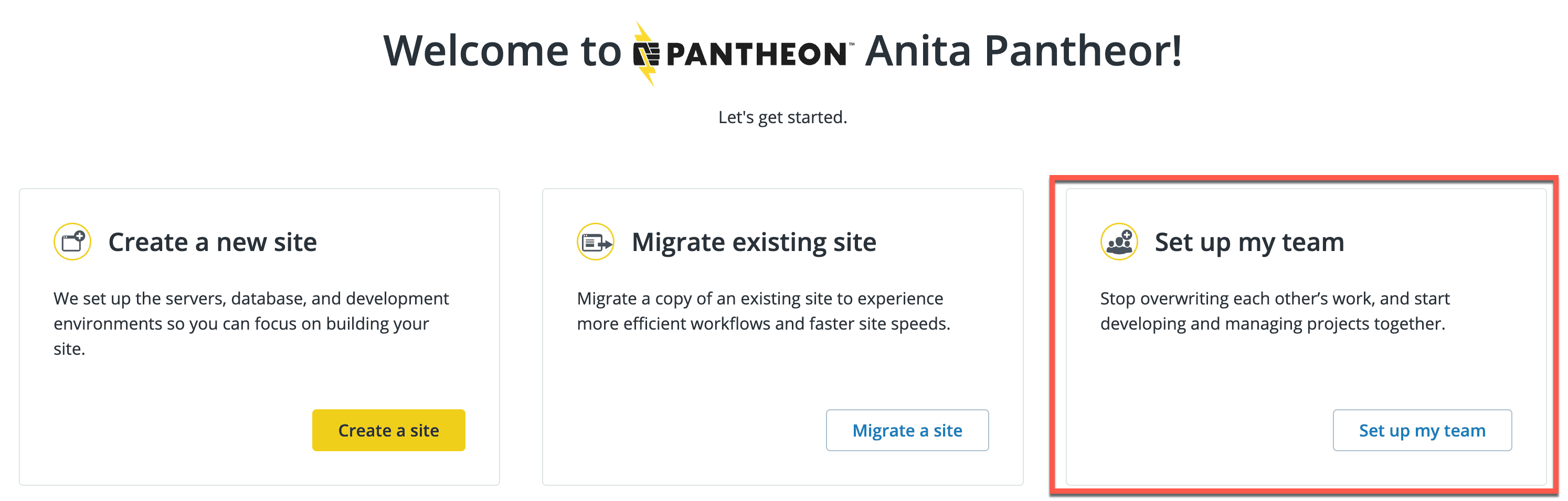 Sign Up | Get Started with Pantheon | Pantheon Docs
