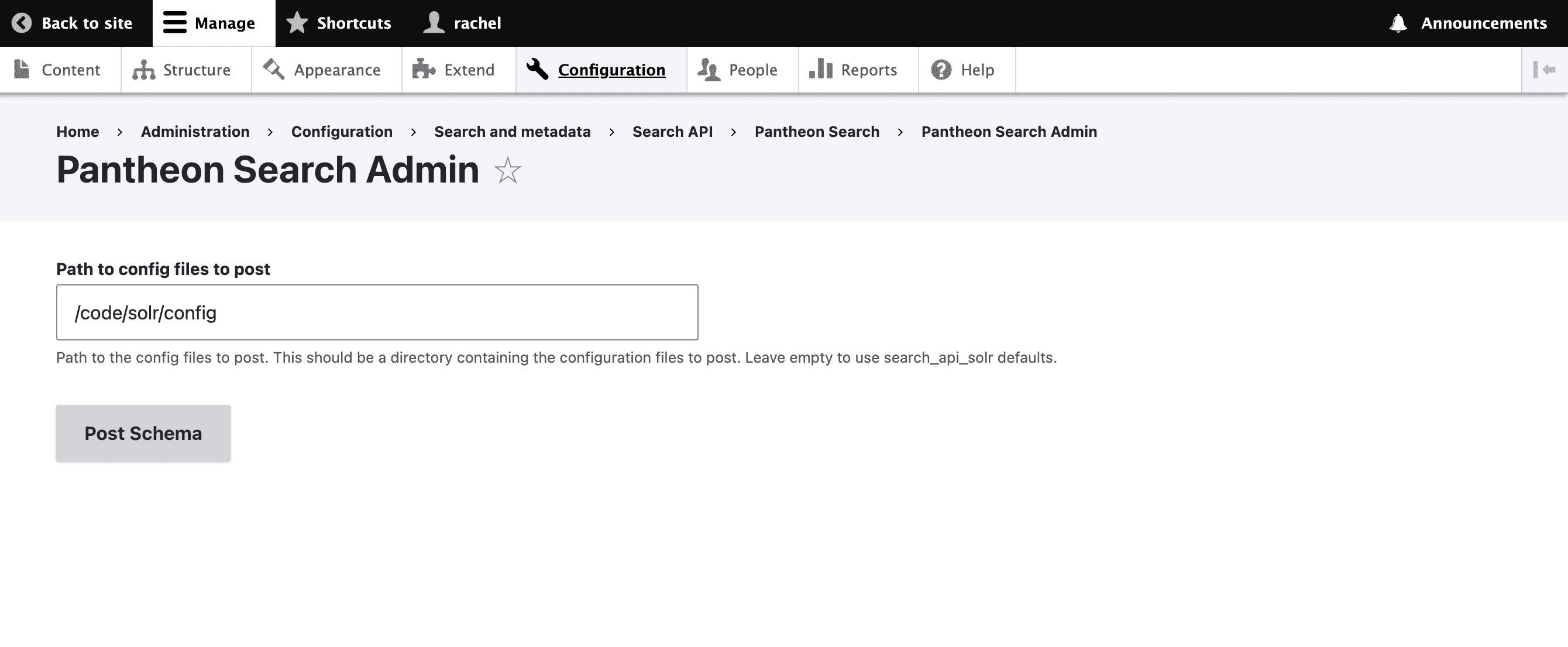 Customize Solr Config | Apache Solr for Drupal | Pantheon Docs