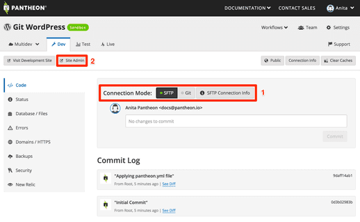 Install Plugins Using Git With Sftp And Wordpress Pantheon Docs