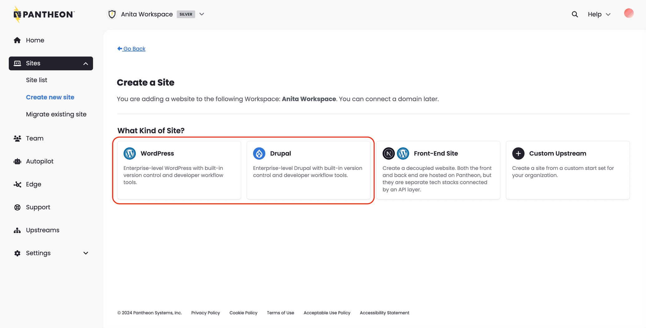 Add a Site | Get Started with Pantheon | Pantheon Docs